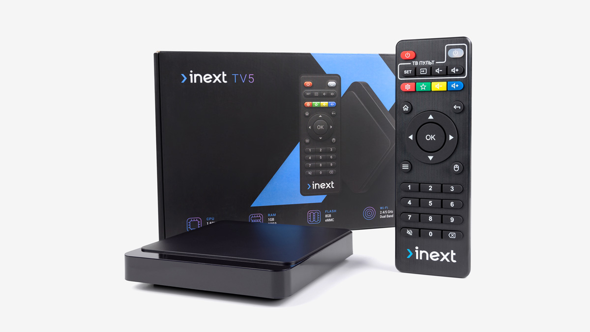ТВ-приставка inext TV5 на Android 10