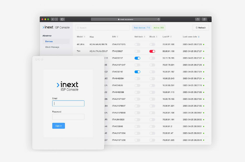 inext Alcatraz - система управління пристроями (DMS)